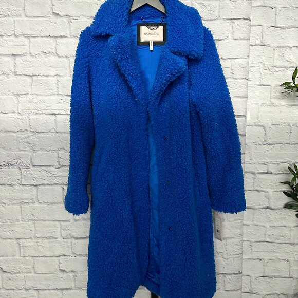 BCBGeneration | Jackets & Coats | Nwt Bcbg Cobalt Blue Teddy Jacket ...